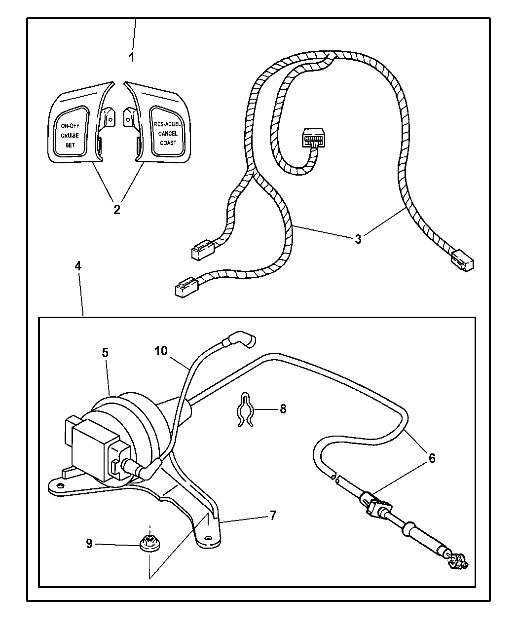 53013347AB - Genuine Mopar WIRING-SPEED CONTROL VACUUM