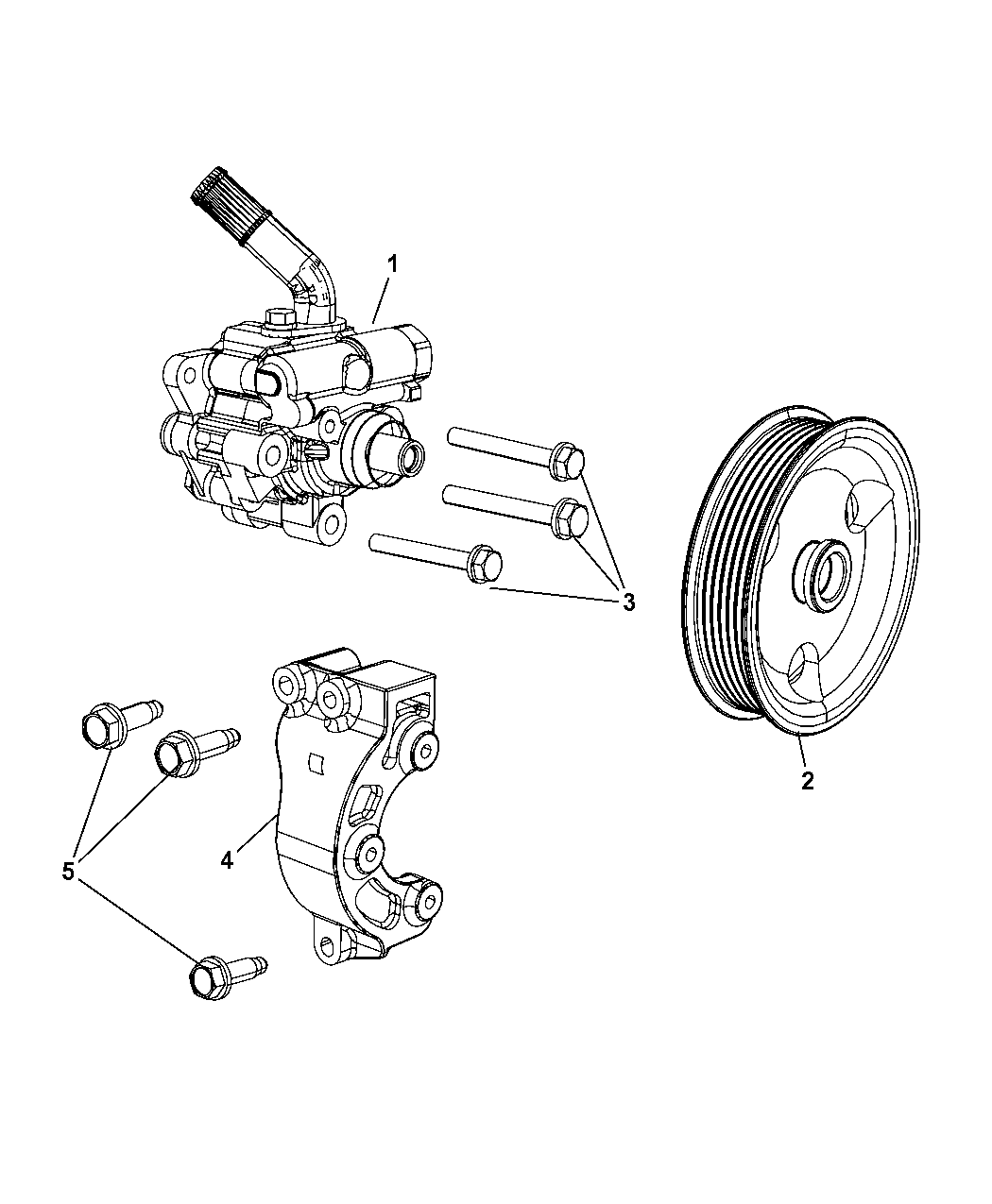 68068641AB - Genuine Mopar PUMP-POWER STEERING