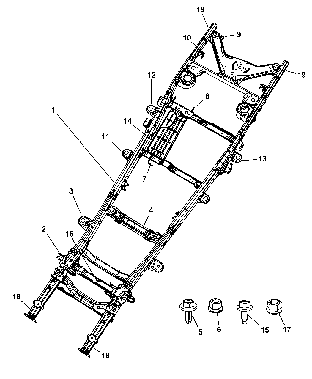 2007 Dodge Durango Frame - Mopar Parts Giant