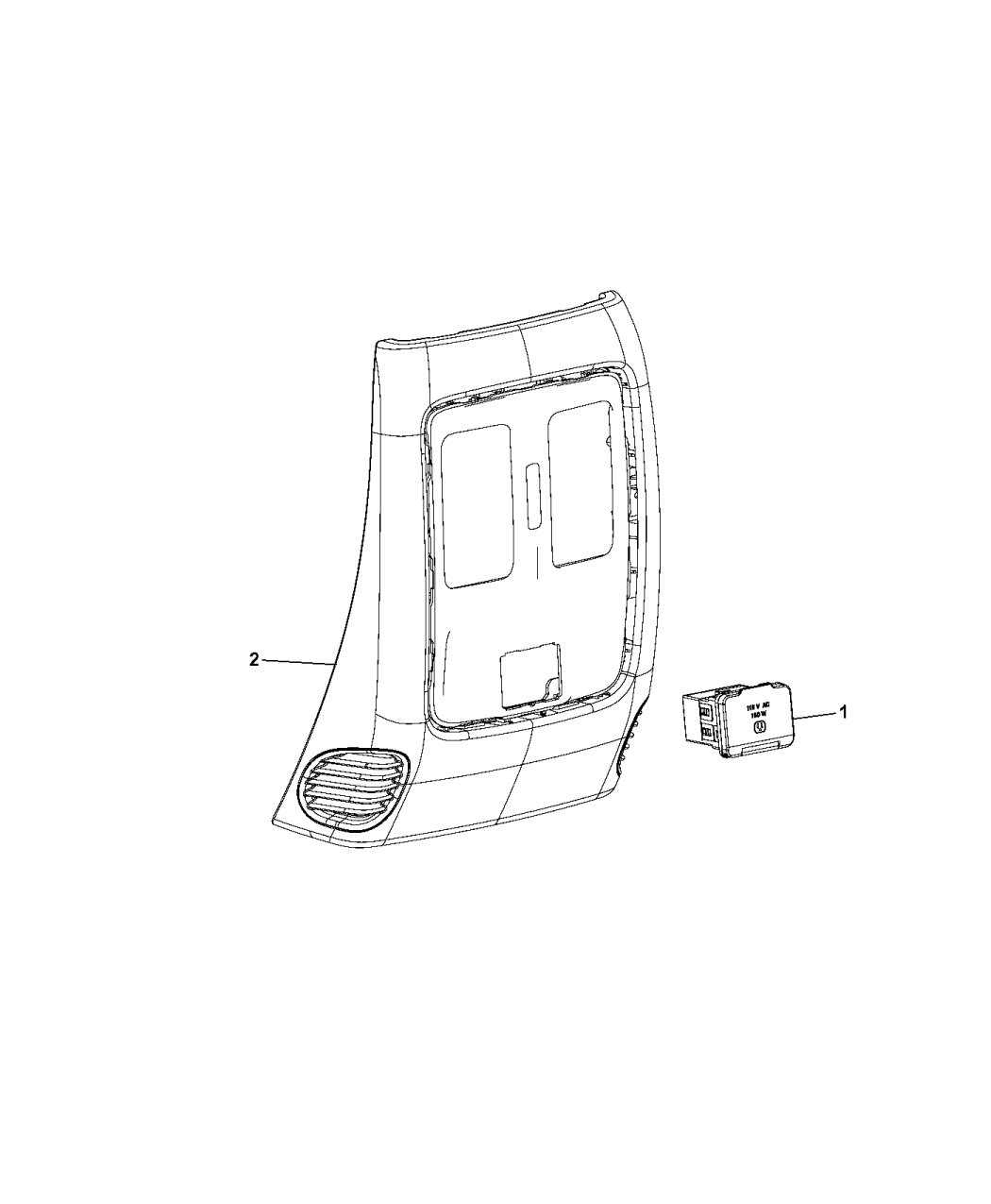 2014 Dodge Durango Power Inverter Outlet - Mopar Parts Giant