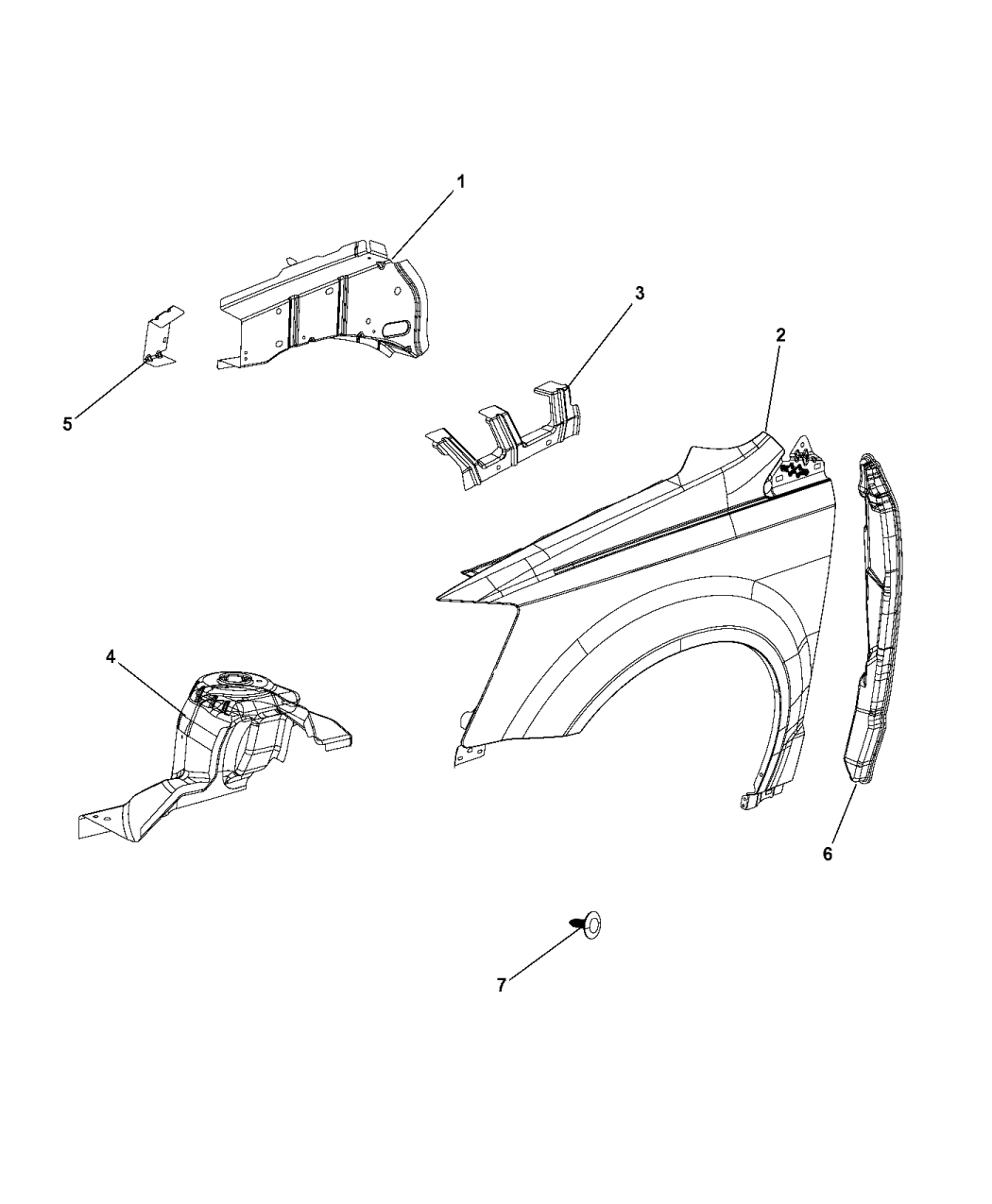 2017 Dodge Grand Caravan Front Fender - Mopar Parts Giant