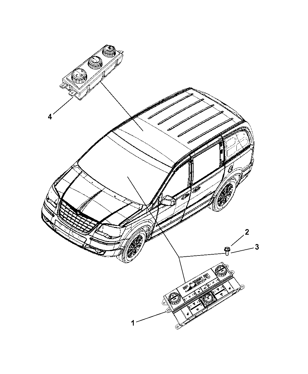 55111808AI - Genuine Mopar CONTROL-A/C AND HEATER