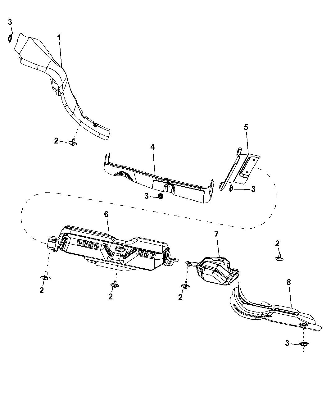 2009 Dodge Grand Caravan Exhaust System Heat Shield