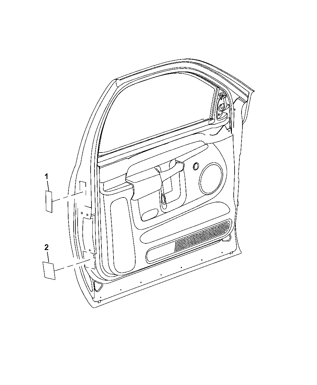 2010 Dodge Ram 1500 Front Door of Labels - Mopar Parts Giant