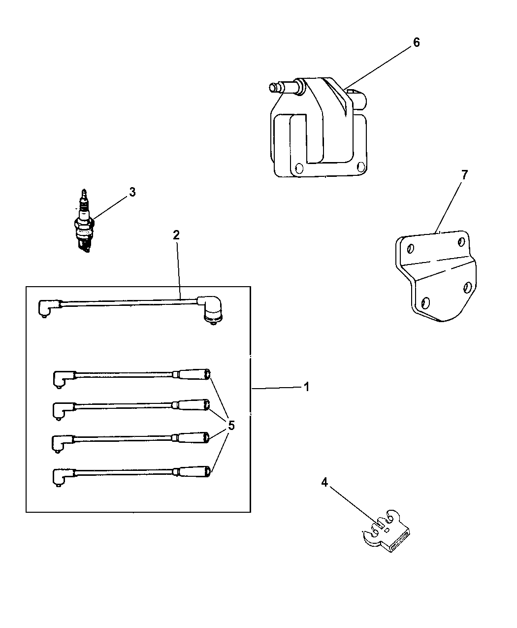 1998 Jeep Cherokee Spark Plugs, Cables & Coils