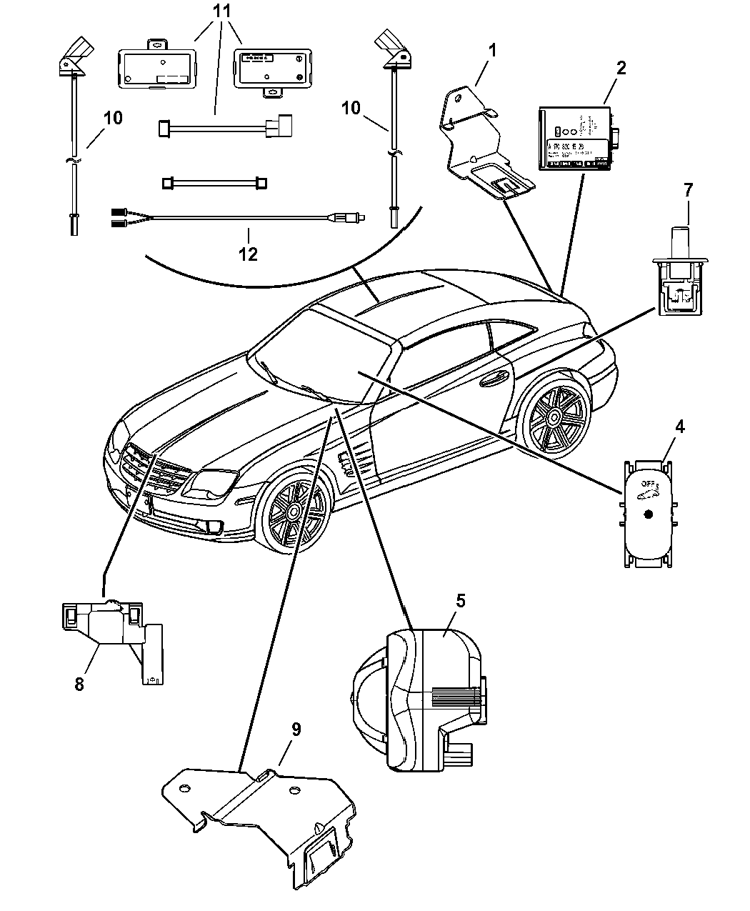 2005 Chrysler Crossfire Alarm System - Mopar Parts Giant