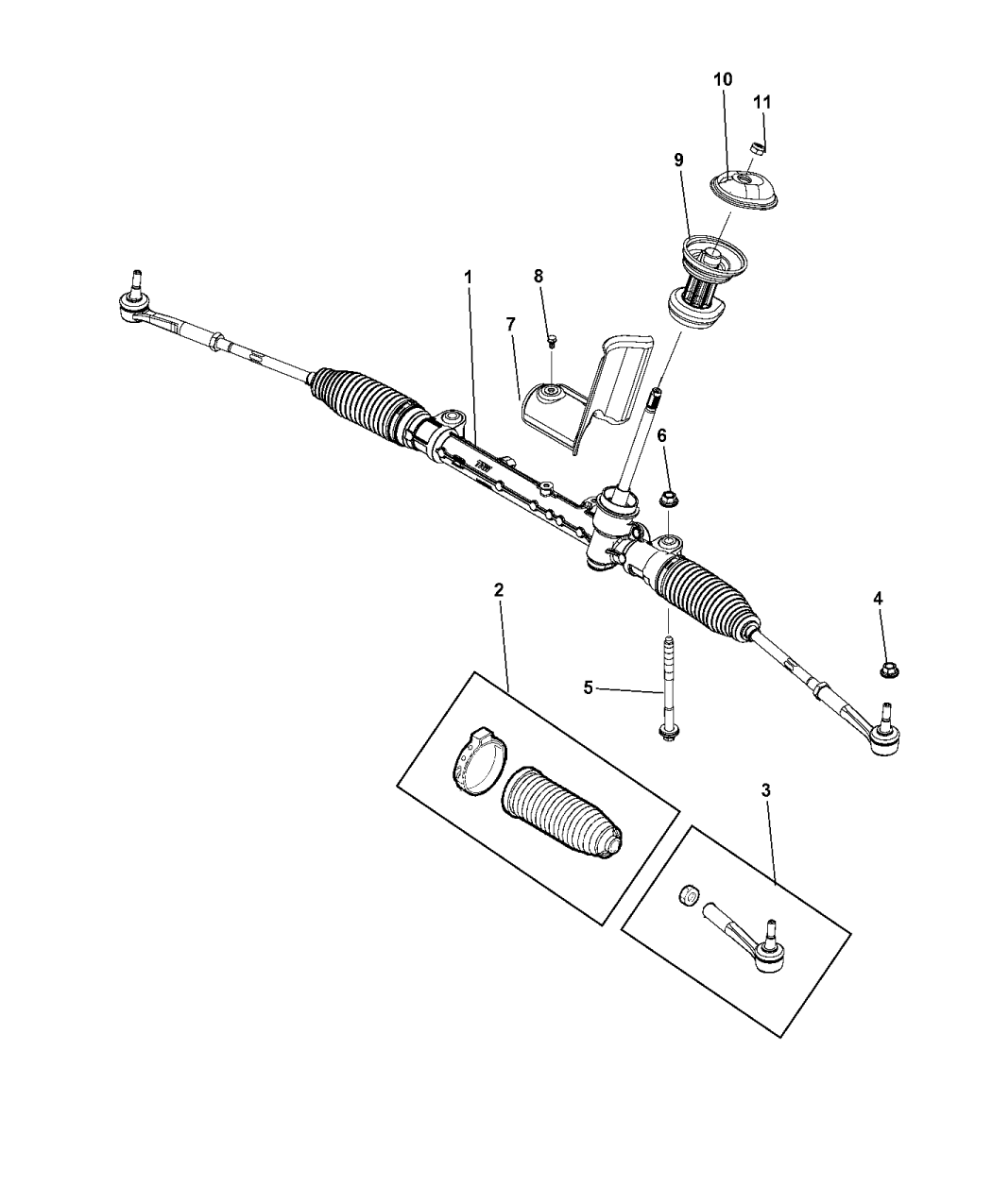68273357AC - Genuine Mopar GEAR-RACK AND PINION