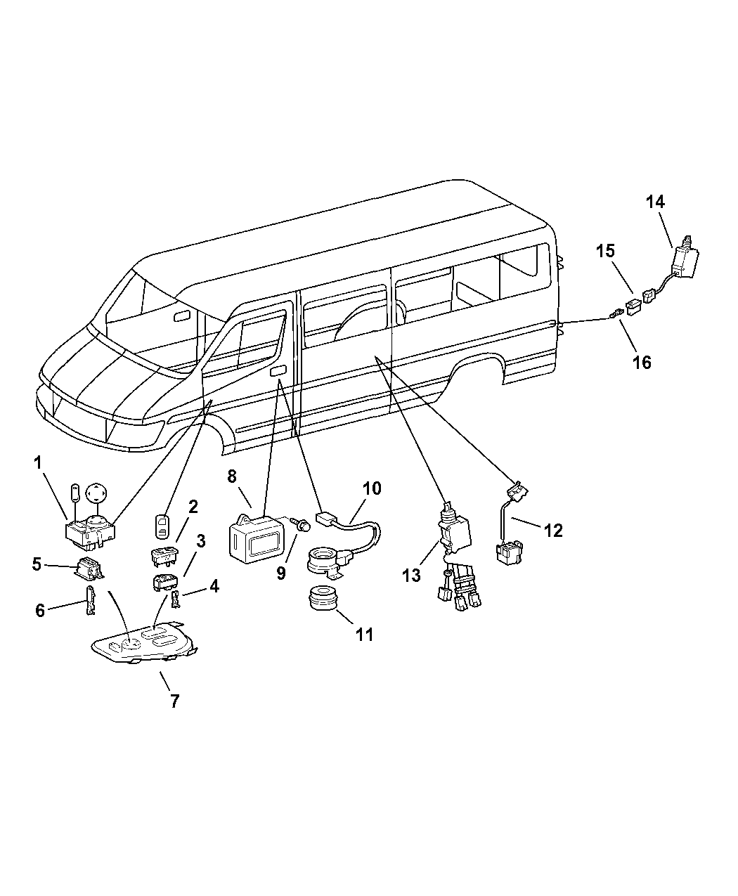 2005 Dodge Sprinter 2500 Switches - Doors - Mopar Parts Giant