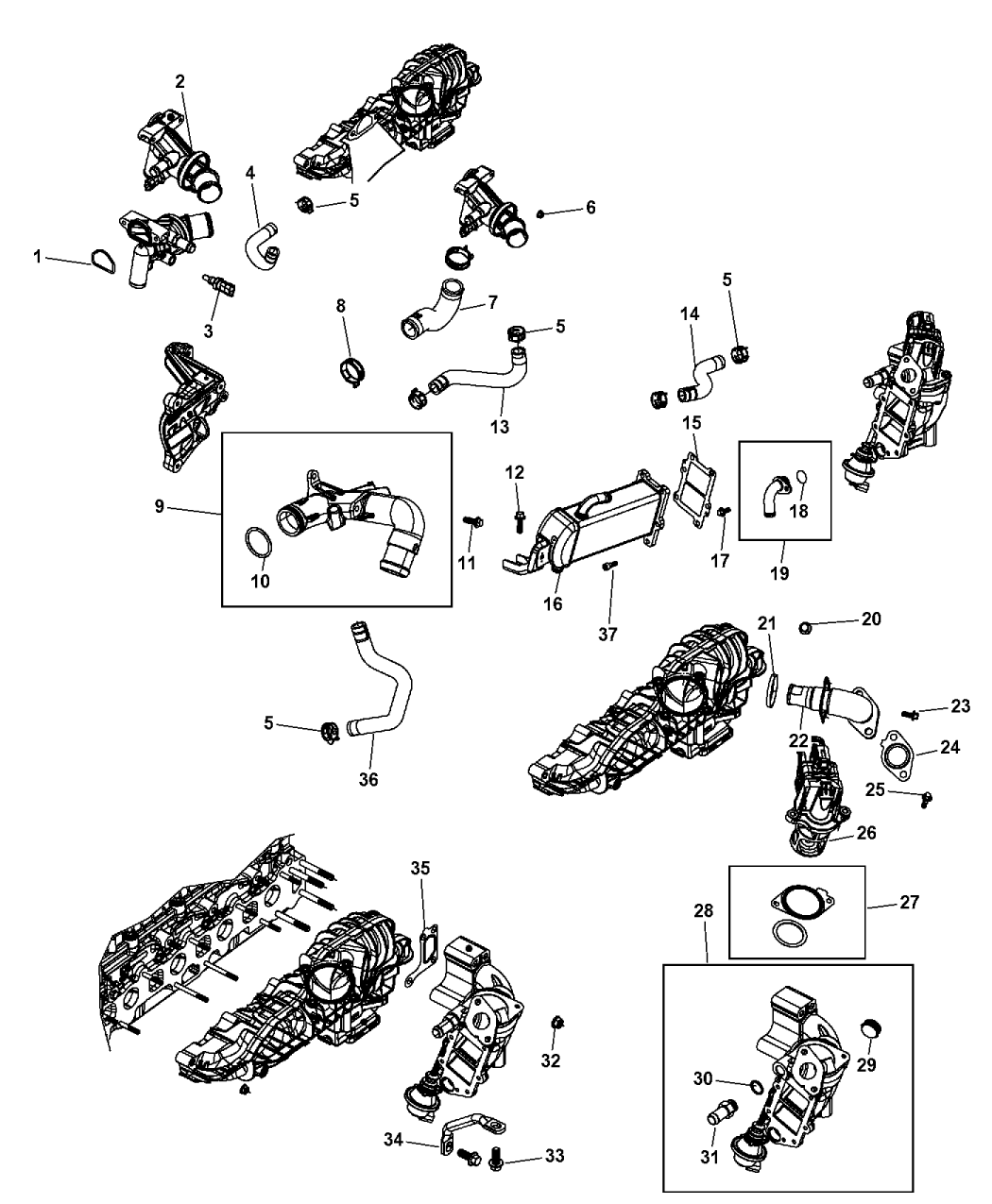 2013 Jeep Wrangler EGR Valve - Mopar Parts Giant