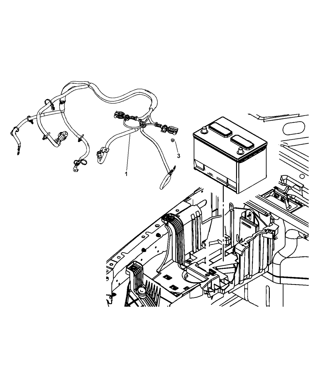 2012 Jeep Wrangler Battery Wiring - Mopar Parts Giant