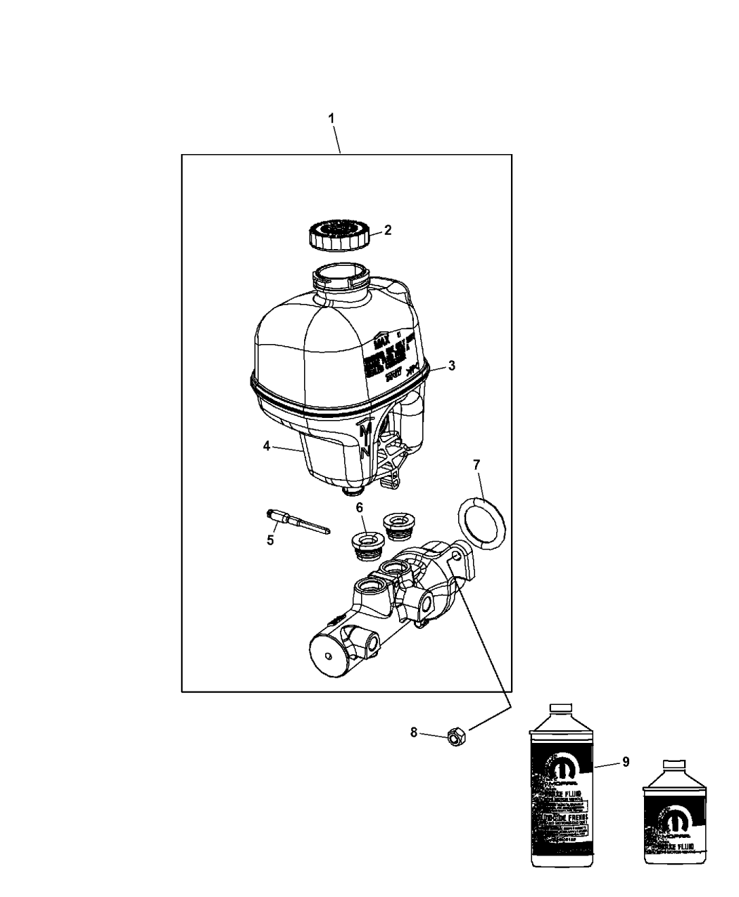 2014 Jeep Grand Cherokee Brake Master Cylinder