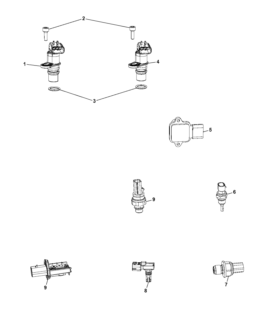 68483898AA - Genuine Mopar SENSOR-TURBOCHARGER SPEED