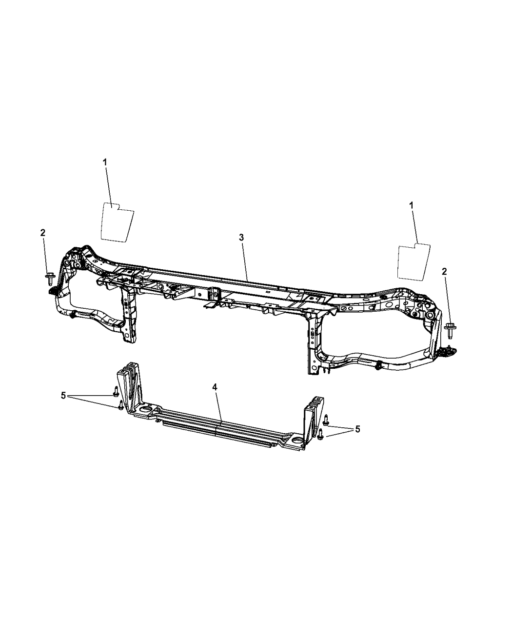 2017 Dodge Challenger Radiator Support - Mopar Parts Giant