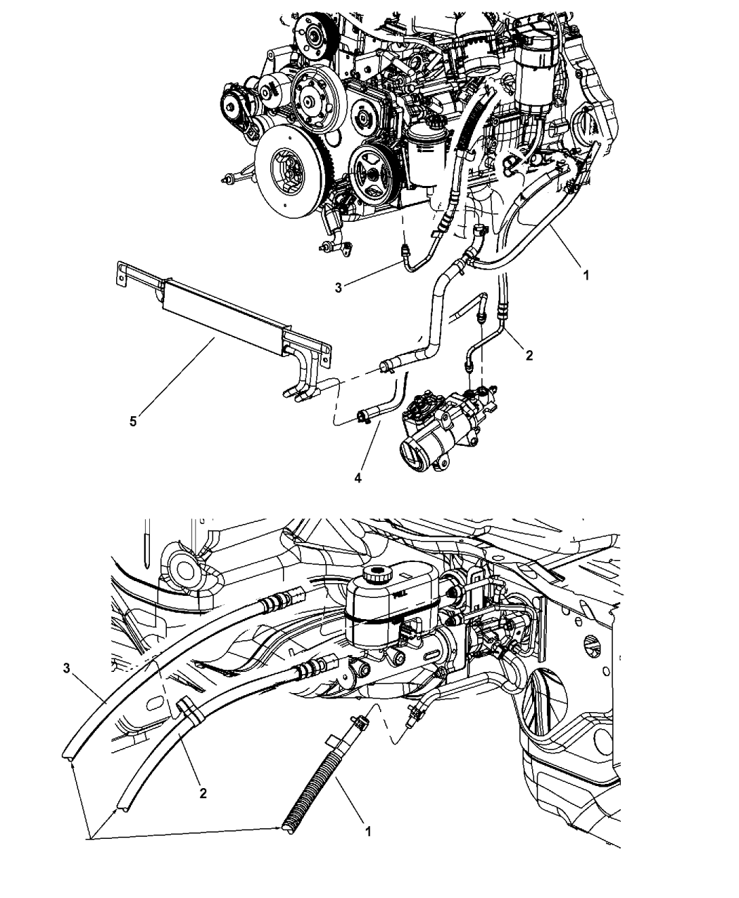 68031849AG - Genuine Mopar HOSE-POWER STEERING RETURN
