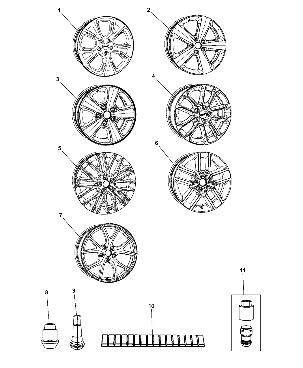 5XL06XZAAA - Genuine Mopar WHEEL-ALUMINUM