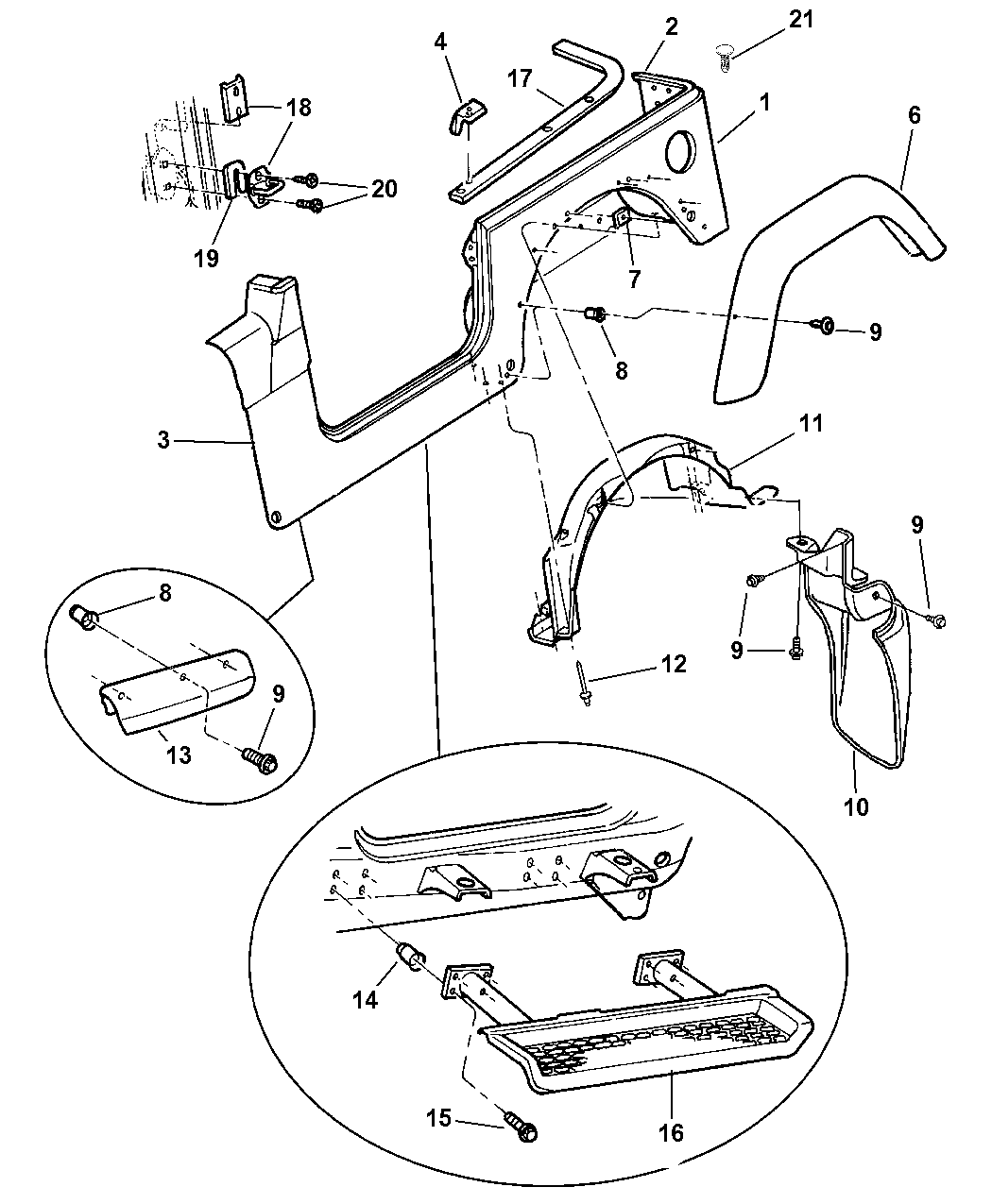 2001 Jeep Wrangler Aperture Panel - Panels, Body Side