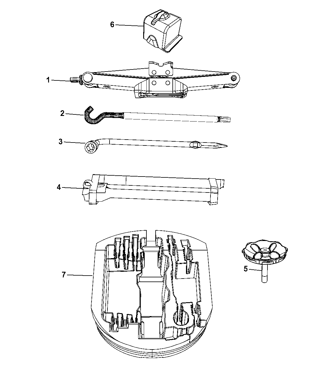 2011 Jeep Grand Cherokee Jack Assembly & Tools