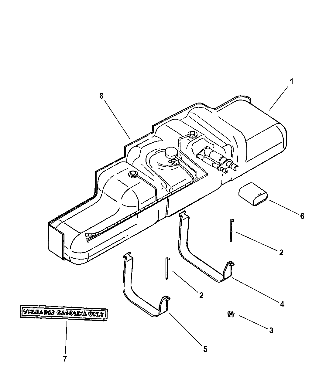 2001 Dodge Ram Van Fuel Tank - Mopar Parts Giant