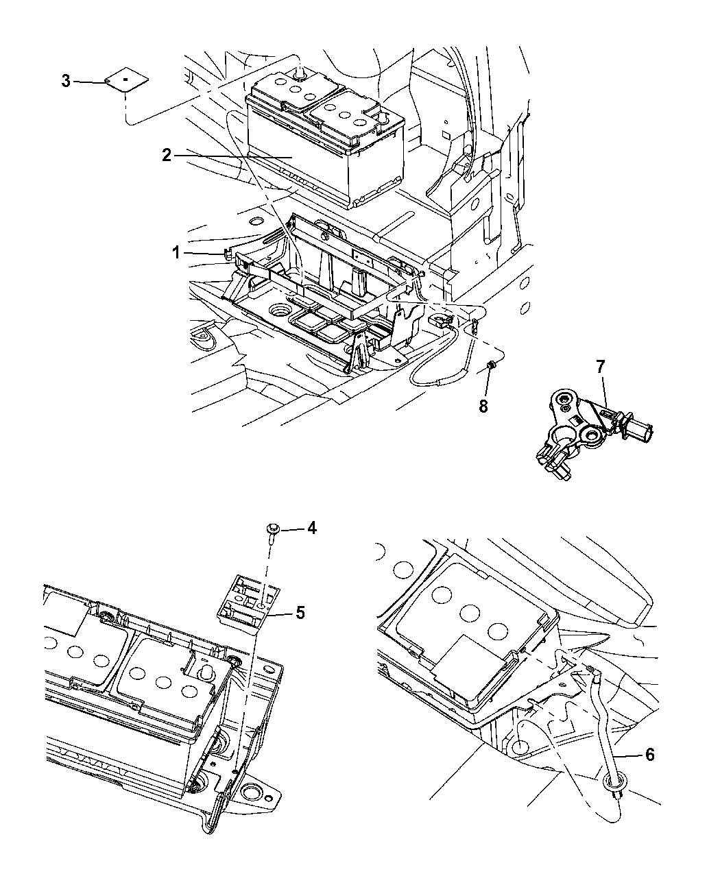 BA0049850W - Genuine Mopar *BATTERY-STORAGE
