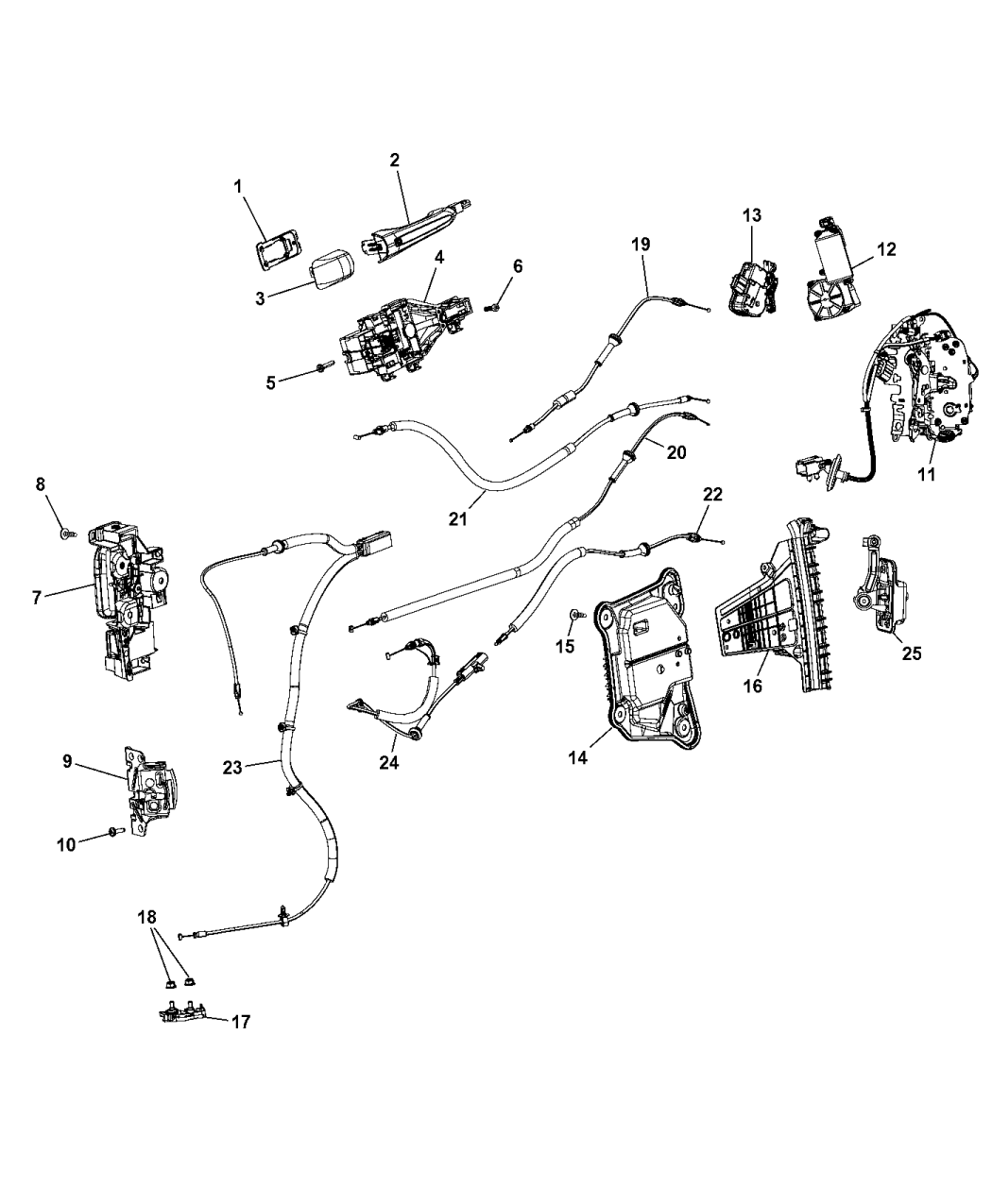 68185976AD - Genuine Mopar ACTUATOR-SLIDING DOOR