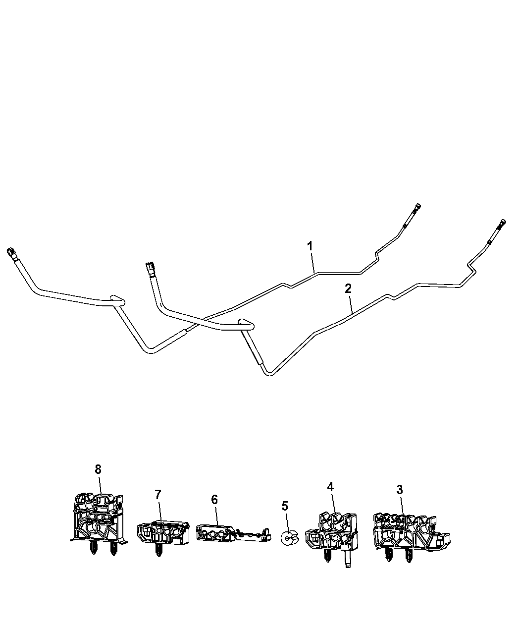 52122468AC - Genuine Mopar TUBE-FUEL SUPPLY