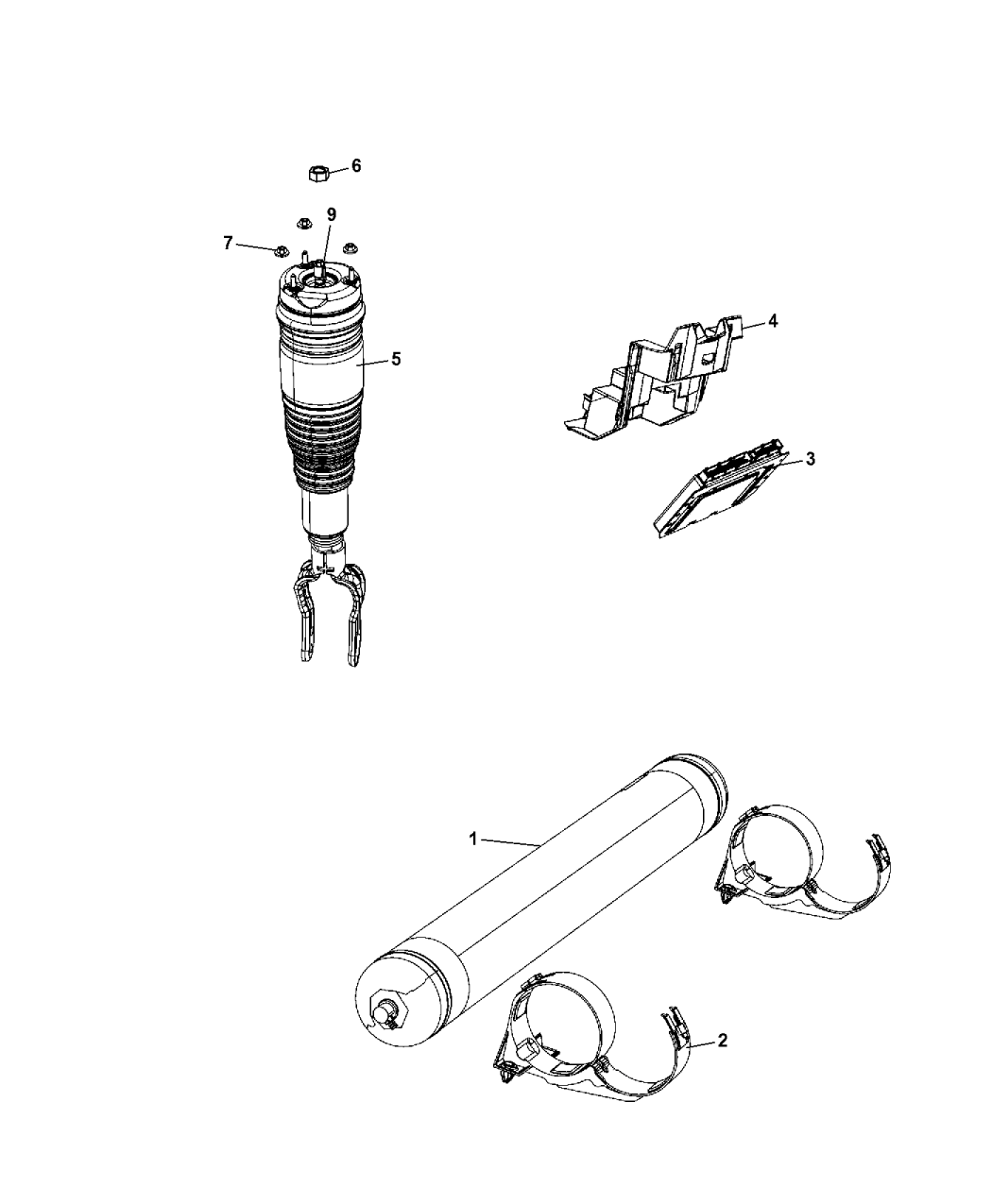 68231883AA - Genuine Mopar SPRING-AIR SUSPENSION