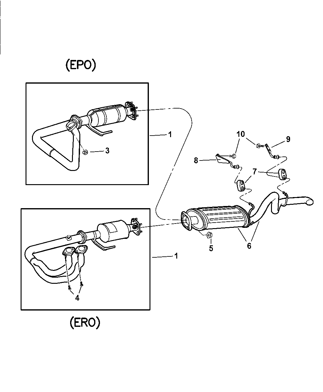 2000 Jeep Wrangler Exhaust System - Mopar Parts Giant