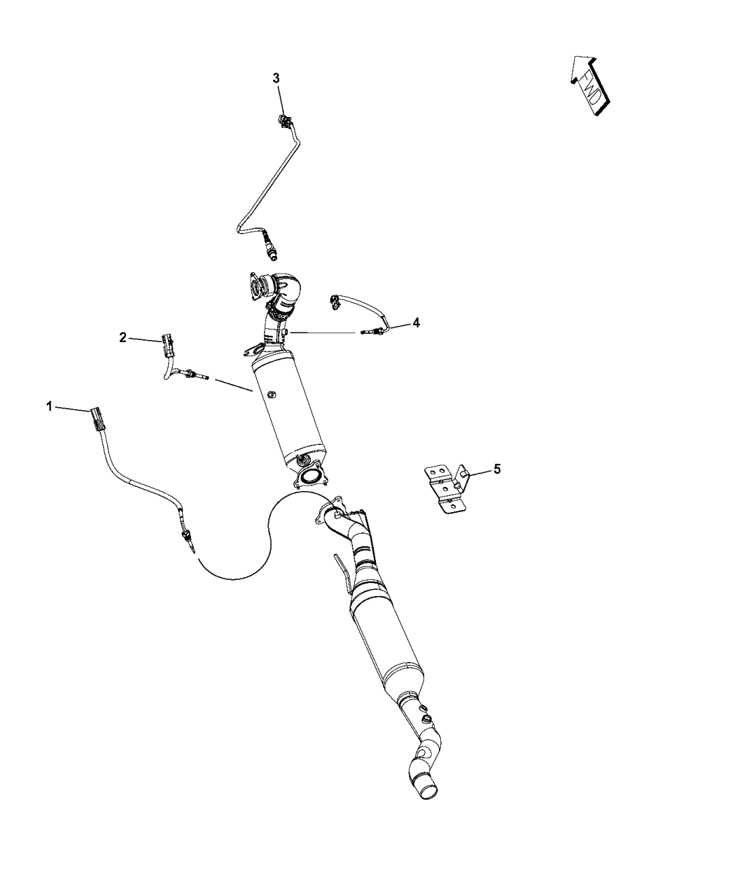 5146662AD - Genuine Mopar SENSOR-EXHAUST TEMPERATURE