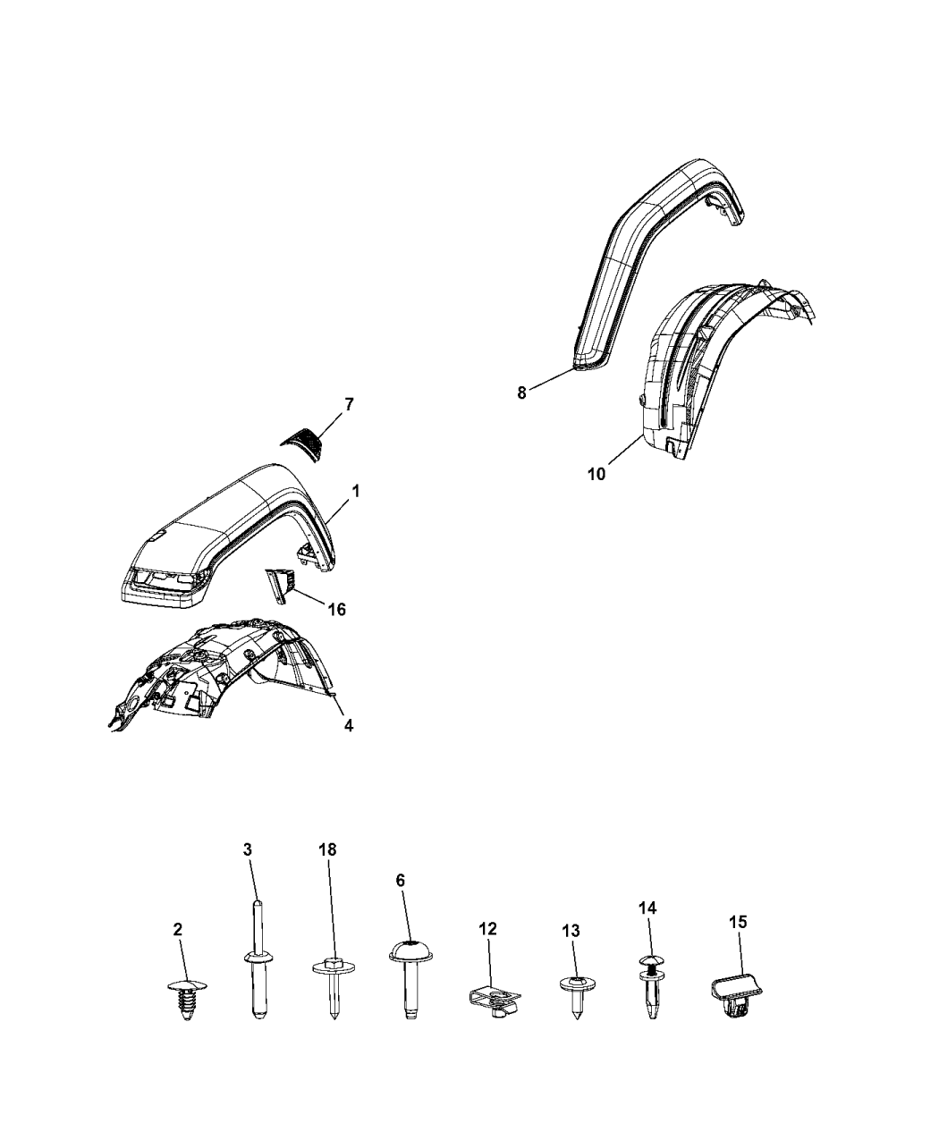 6CE79RXFAE - Genuine Mopar MOLDING-WHEEL OPENING FLARE