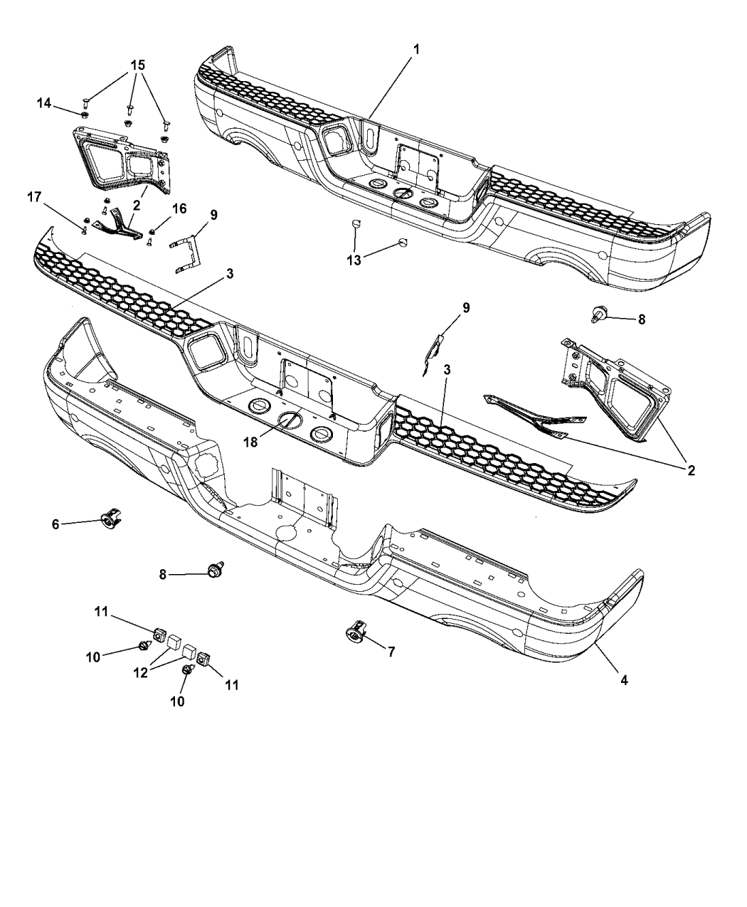 68271591AA - Genuine Mopar BUMPER-STEP