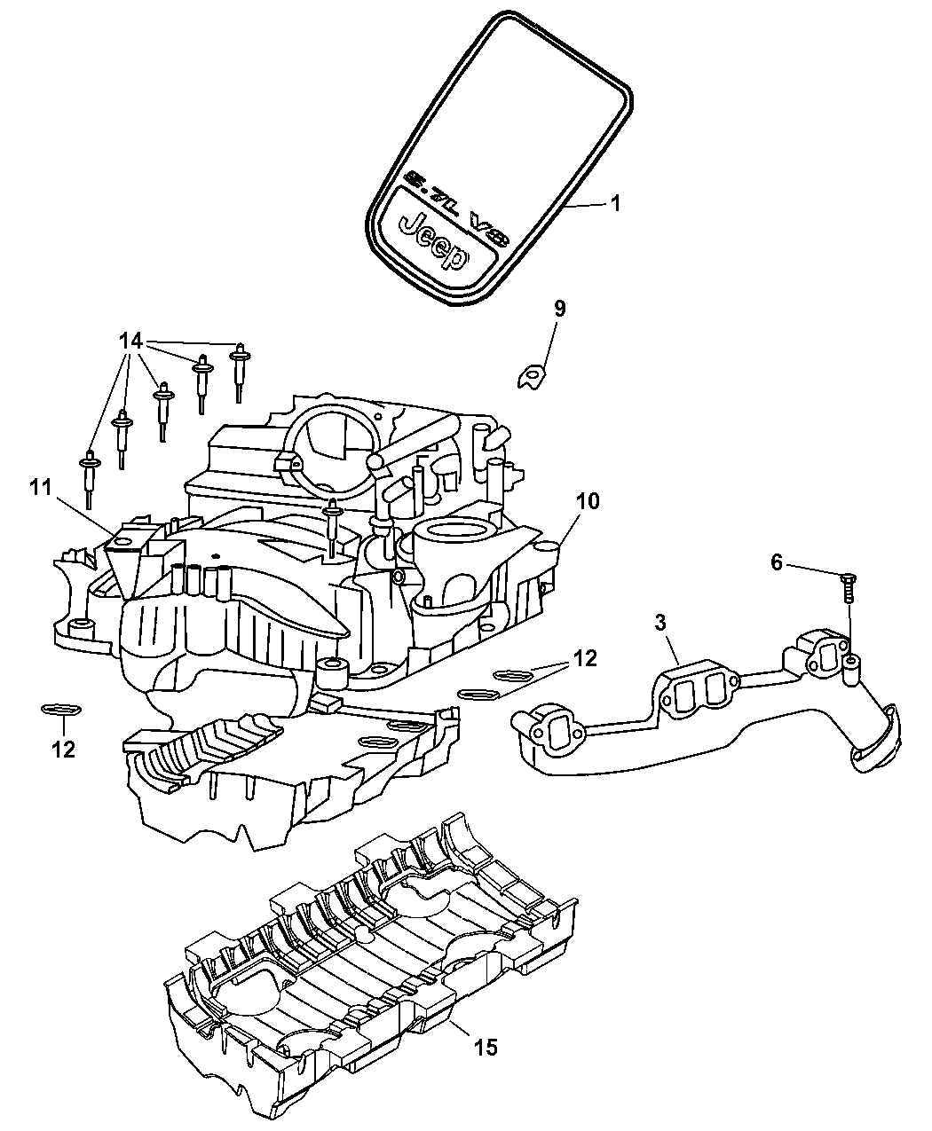 4591846AH - Genuine Mopar MANIFOLD-INTAKE