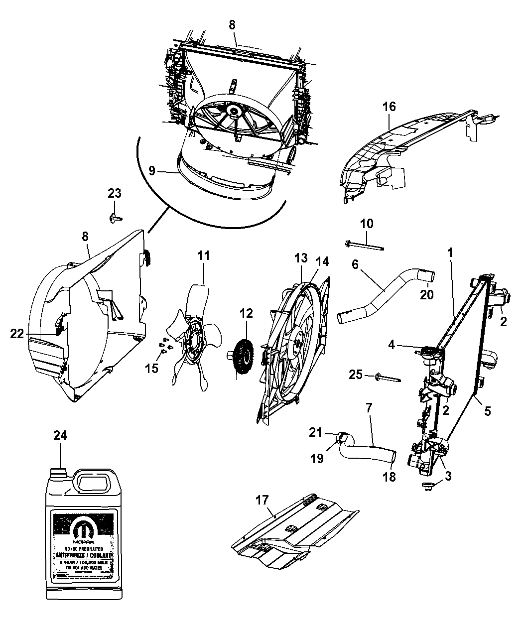 2010 Dodge Ram 1500 Radiator & Related Parts - Mopar Parts Giant