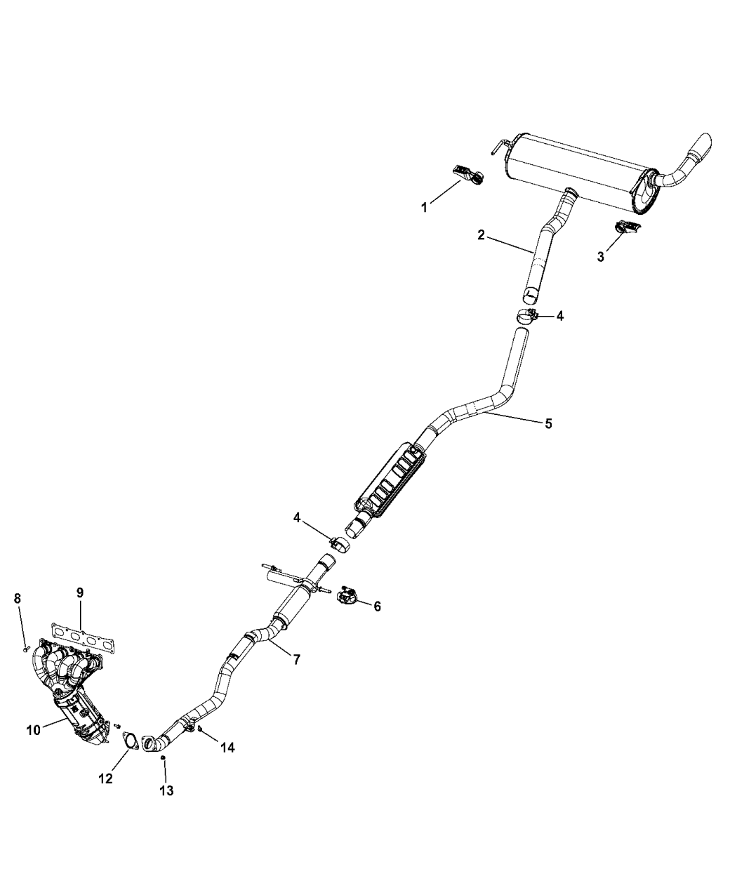 68197576AB - Genuine Mopar CONVERTER-EXHAUST AND CATALYTIC CONVE