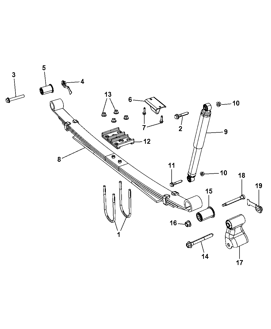 68160719AA - Genuine Mopar BUSHING-SPRING