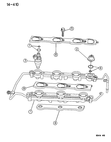 Fuel Rail - 1995 Chrysler Concorde
