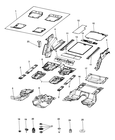 5PL11TX7AA - Genuine Mopar CLIP-CARPET