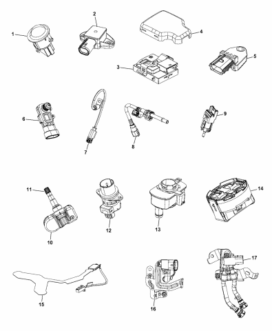 1SU12DX9AA - Genuine Mopar Cover-Humidity Sensor