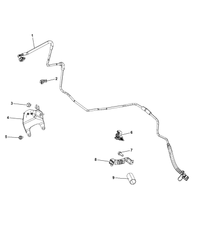 Fuel Lines, Front - 2017 Ram 5500