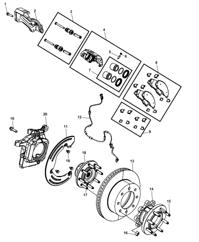 68292887AA - Genuine Mopar Brake Hub And Bearing