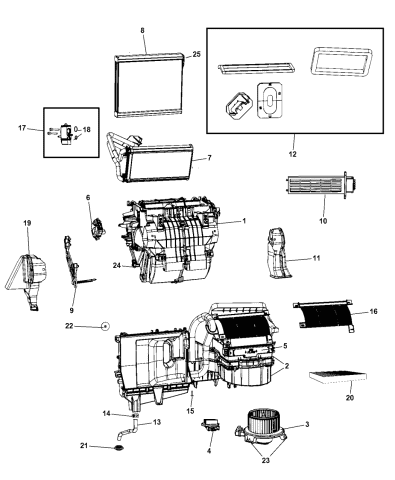 A/C & Heater Unit - 2014 Dodge Journey