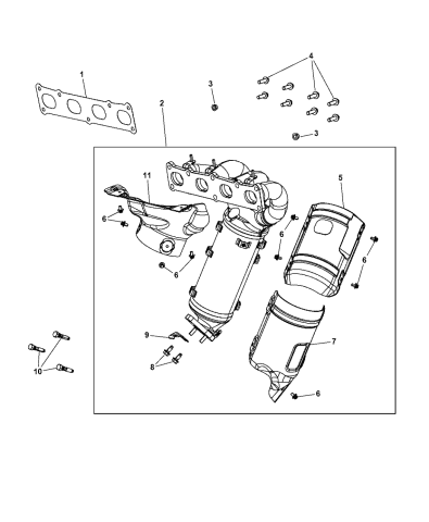 Exhaust Manifold & Heat Shield - 2015 Chrysler 200