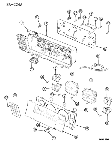 Instrument Cluster - 1994 Jeep Cherokee