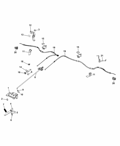 68100562AA - Genuine Mopar BRACKET-PARKING BRAKE CABLE
