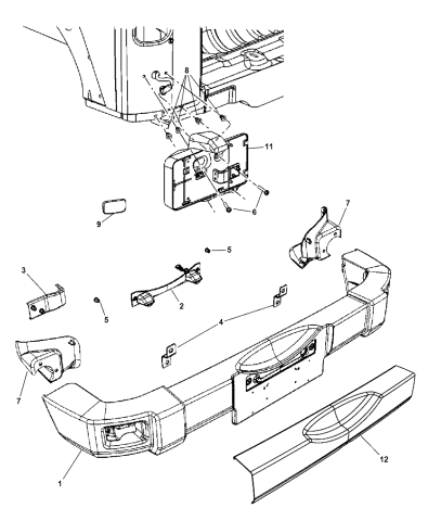 Rear Bumper - 2008 Jeep Wrangler
