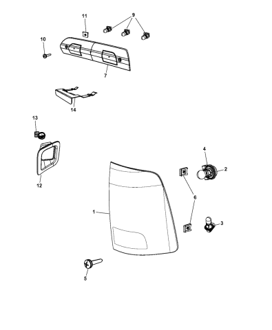 68093080AC - Genuine Mopar Lamp-Tail Stop Backup