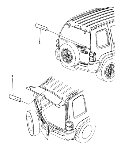 Rear Glass - 2003 Jeep Liberty