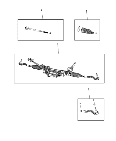 68303630AA - Genuine Mopar TIE ROD-OUTER END