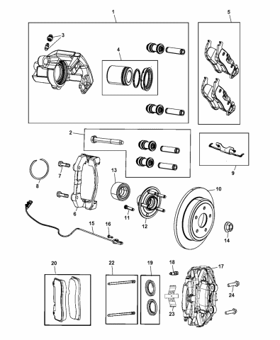 Brakes, Rear - 2014 Jeep Grand Cherokee