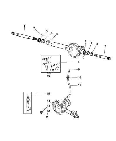 Axle Housing, Front - 2003 Dodge Ram 1500