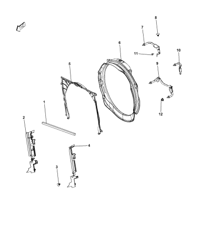 68359303AB - Genuine Mopar Seal-Radiator Side Air